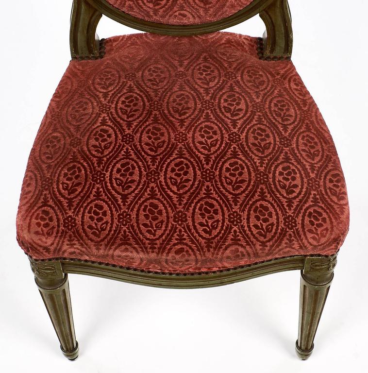Louis XVI Style Antique French Medallion Back Chairs at 1stDibs