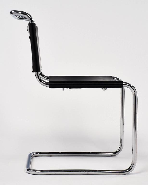 Marcel Breuer Black Leather Chairs at 1stDibs | marcel breuer leather ...