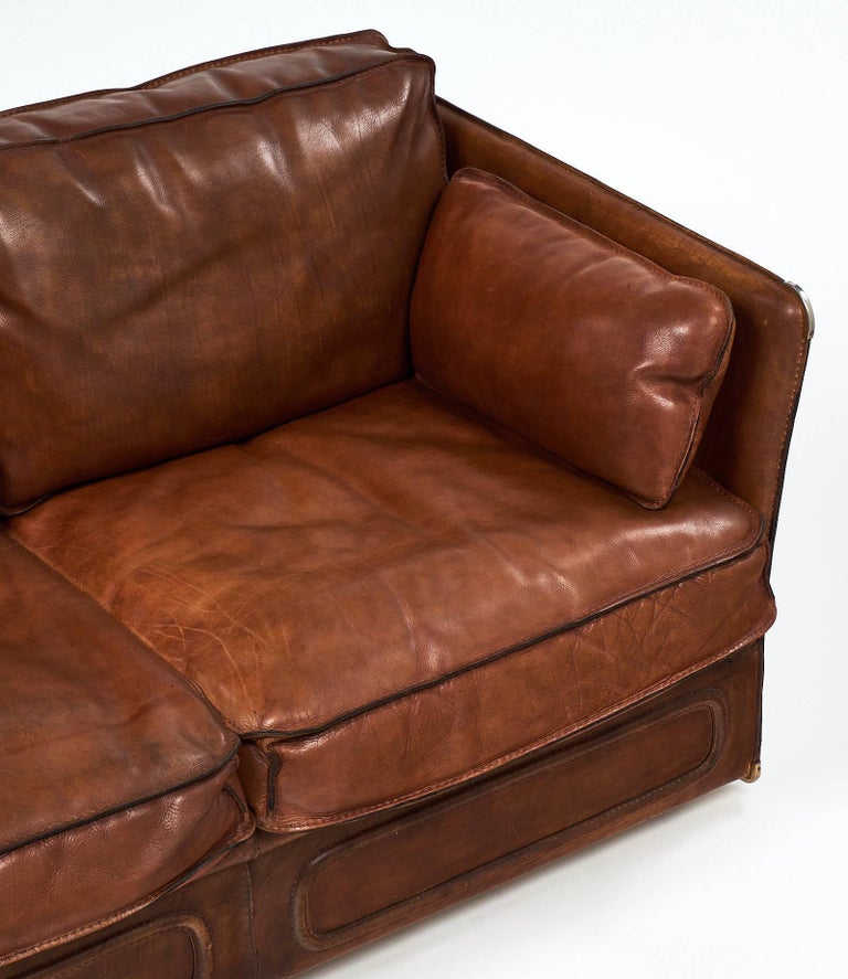 Hermes Style Buffalo Leather French Loveseat at 1stDibs | evri hermes ...