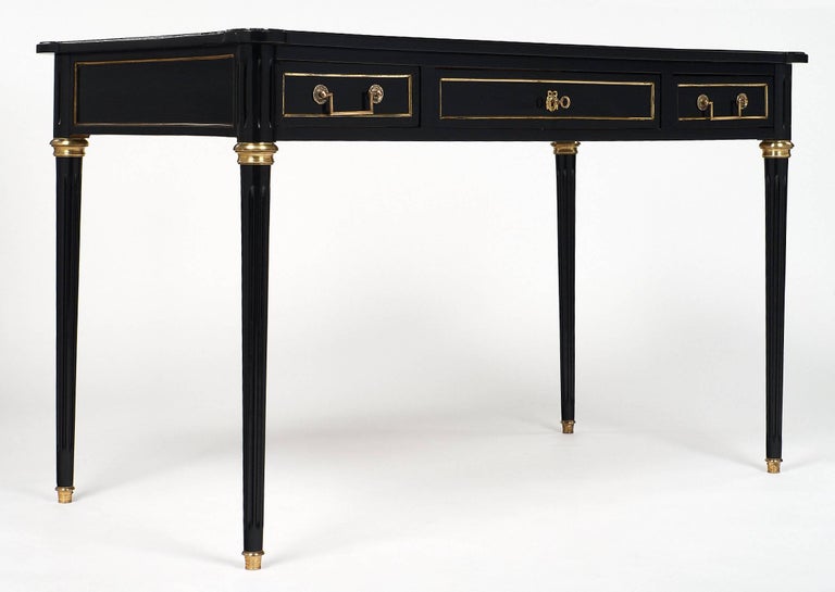 Louis XVI Style Leather-Top Desk at 1stDibs