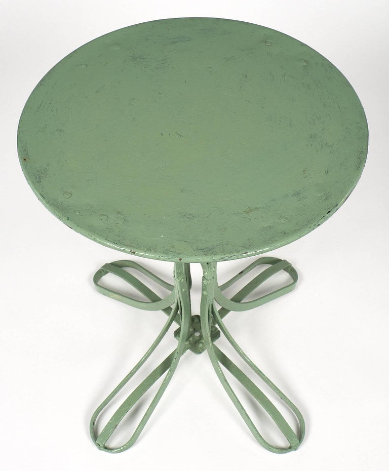 Green French Vintage Bistro Table at 1stDibs