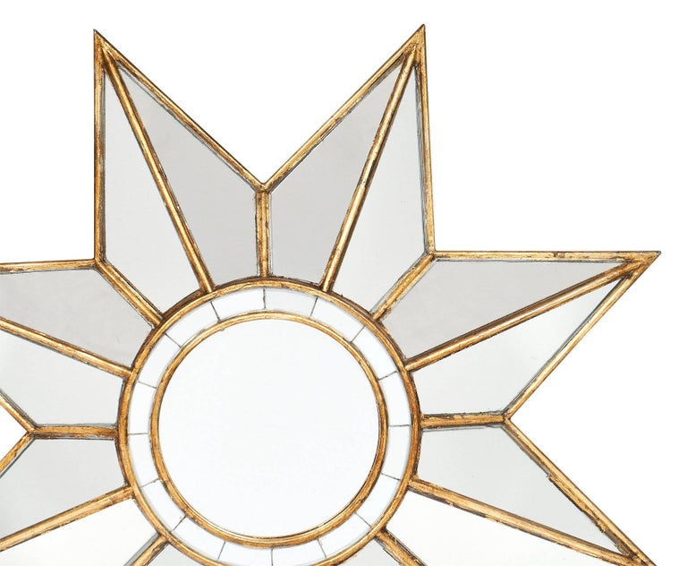 French Vintage Star Mirror at 1stDibs | wall star mirror