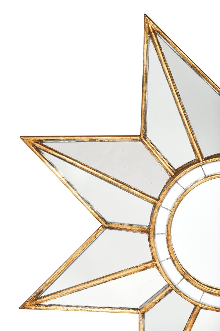 French Vintage Star Mirror at 1stDibs | wall star mirror