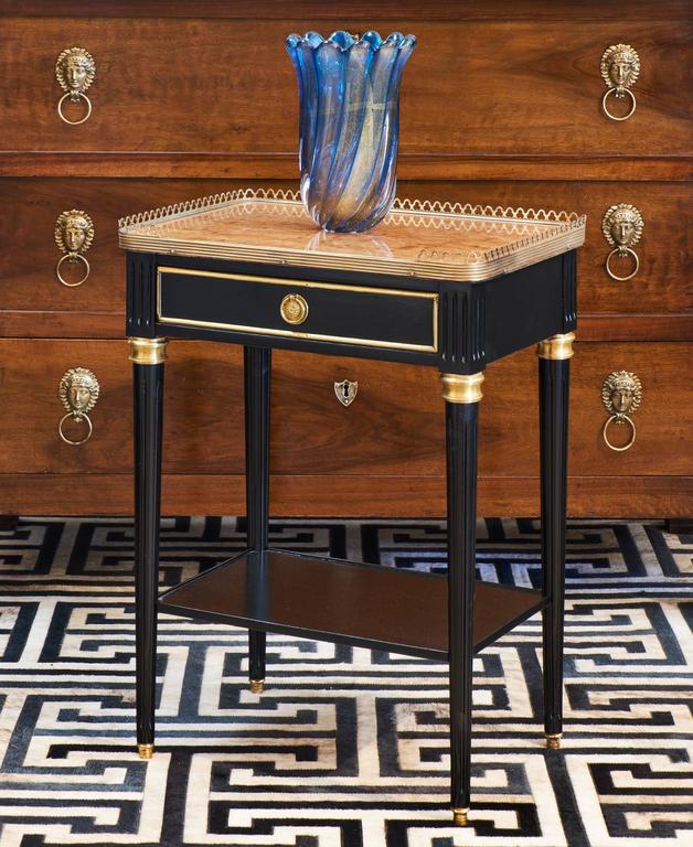 French Louis XVI Marble-Top Side Table at 1stDibs