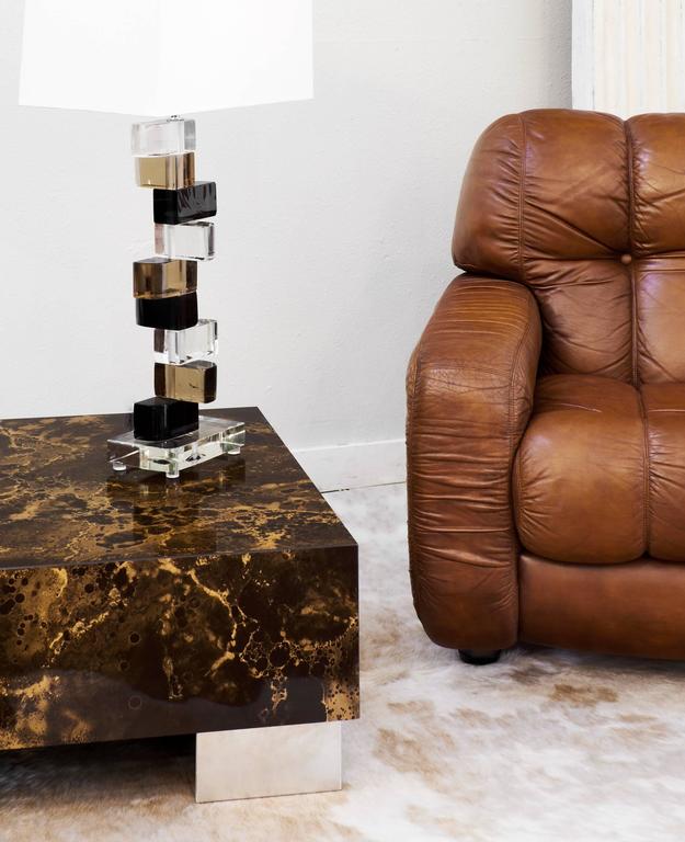French Vintage Overstuffed Leather Club Chairs at 1stDibs | overstuffed ...