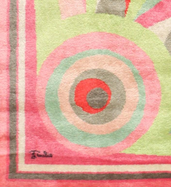 Mid-Century Art Deco Emilio Pucci Rug at 1stDibs