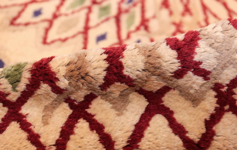 Round Antique French Art Deco Rug by Leleu at 1stDibs