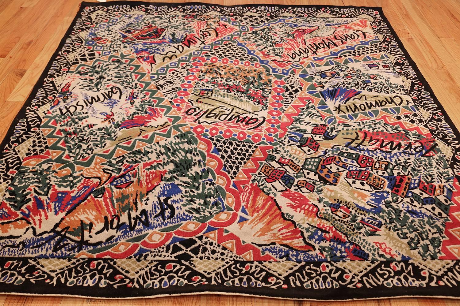 Vintage Italian Missoni Carpet “Ski Resorts” at 1stDibs | missoni rugs ...