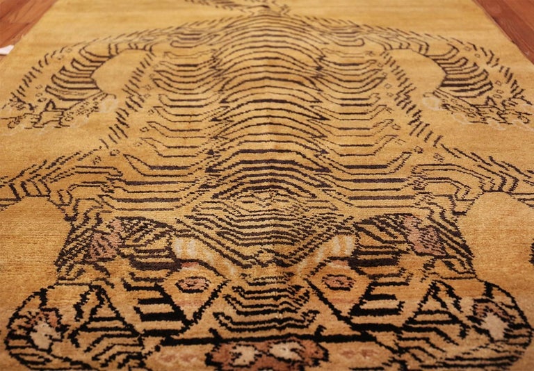 Vintage Mid Century Chinese Tiger Rug at 1stDibs