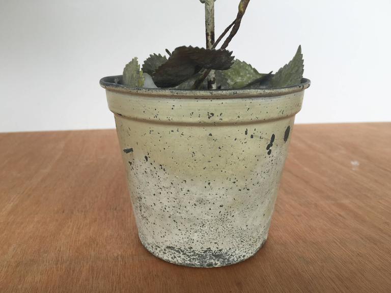 Pair of 19th Century Porcelain Toile Flower Pots For Sale at 1stDibs