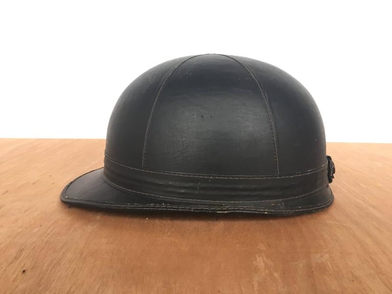 Vintage Black Riding Hat For Sale at 1stDibs