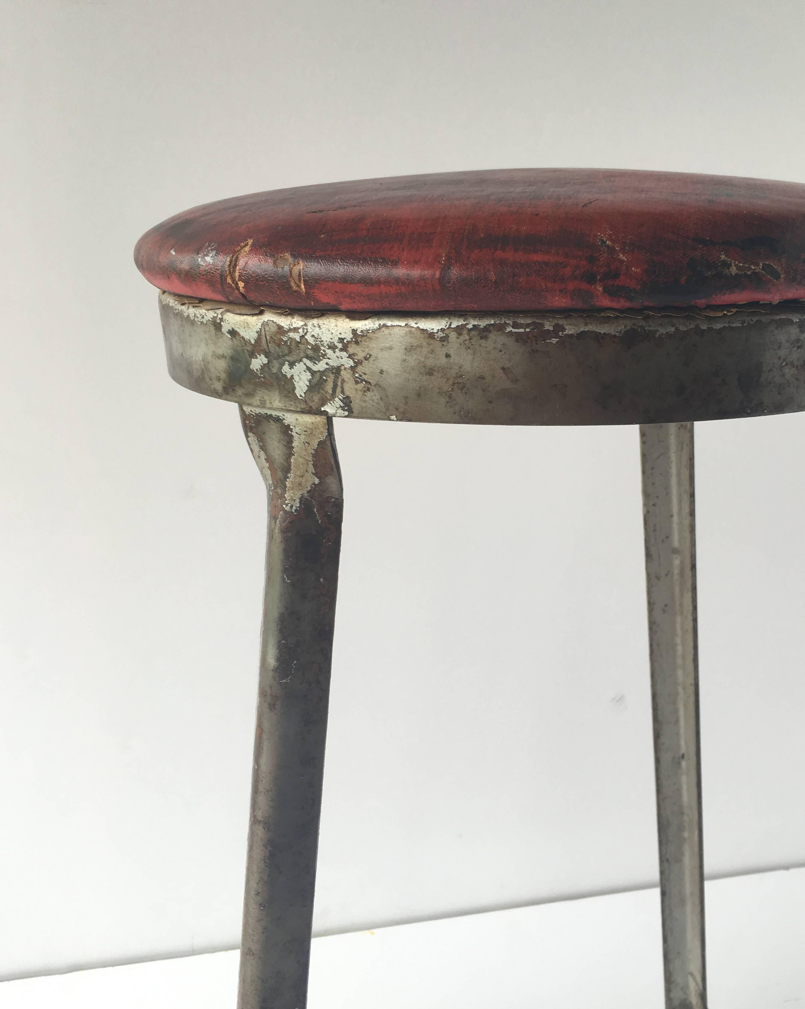 Vintage Industrial Red Top Stool from Royal Metal Co. at 1stDibs | red ...