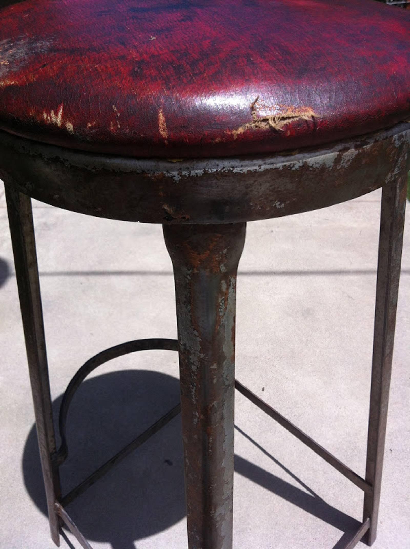 Vintage Industrial Red Top Stool from Royal Metal Co. at 1stDibs | red ...