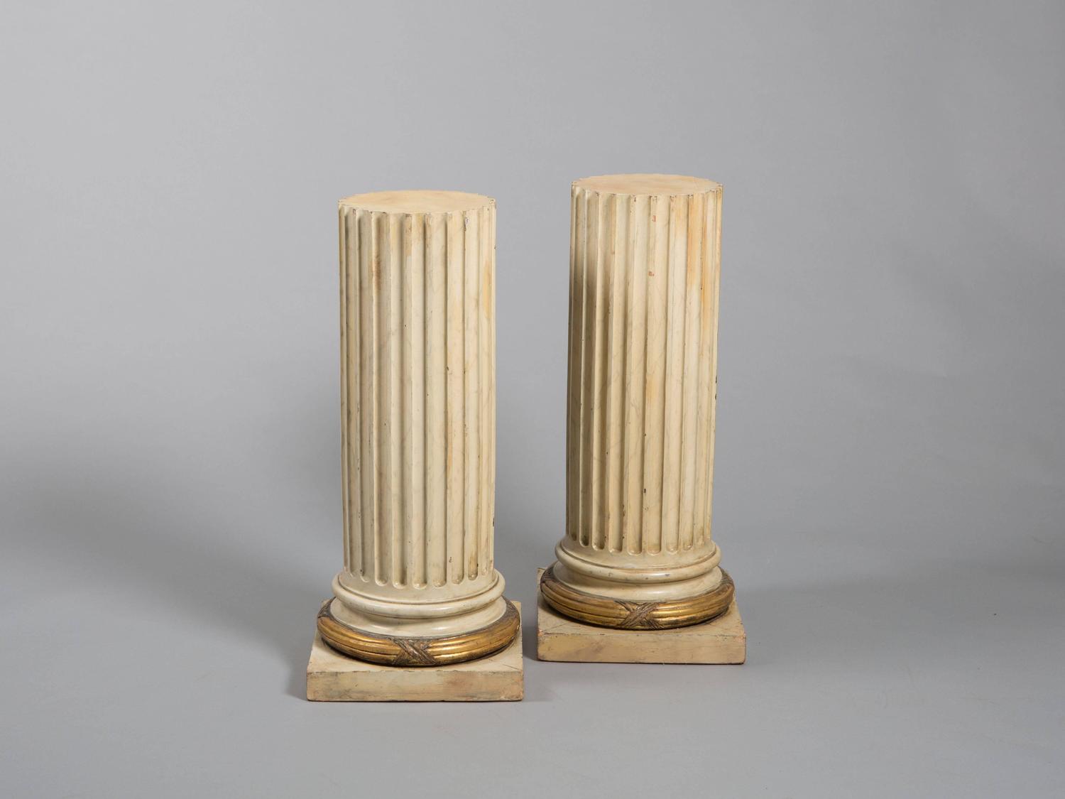 Pair of Classical Fluted Columns For Sale at 1stdibs