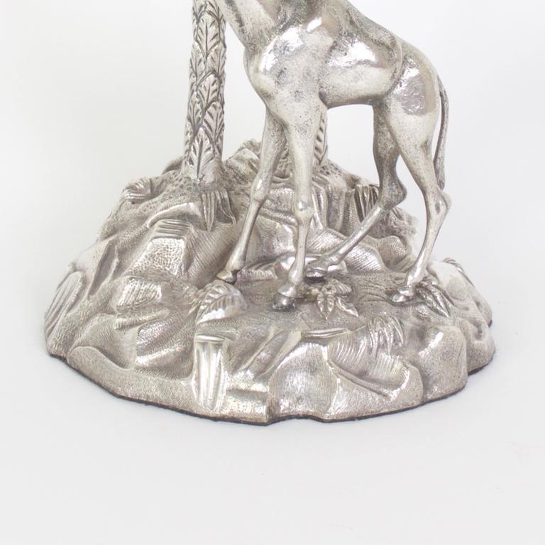Silver Giraffe Sculpture at 1stDibs