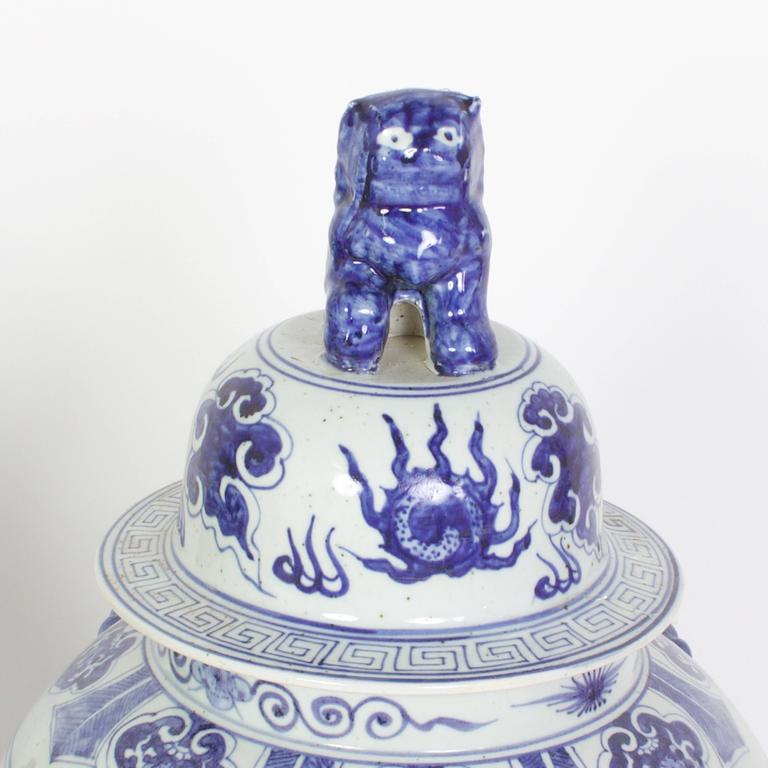 Pair of Chinese Export Lidded Jars, Two Miniature Garden Stools and a ...