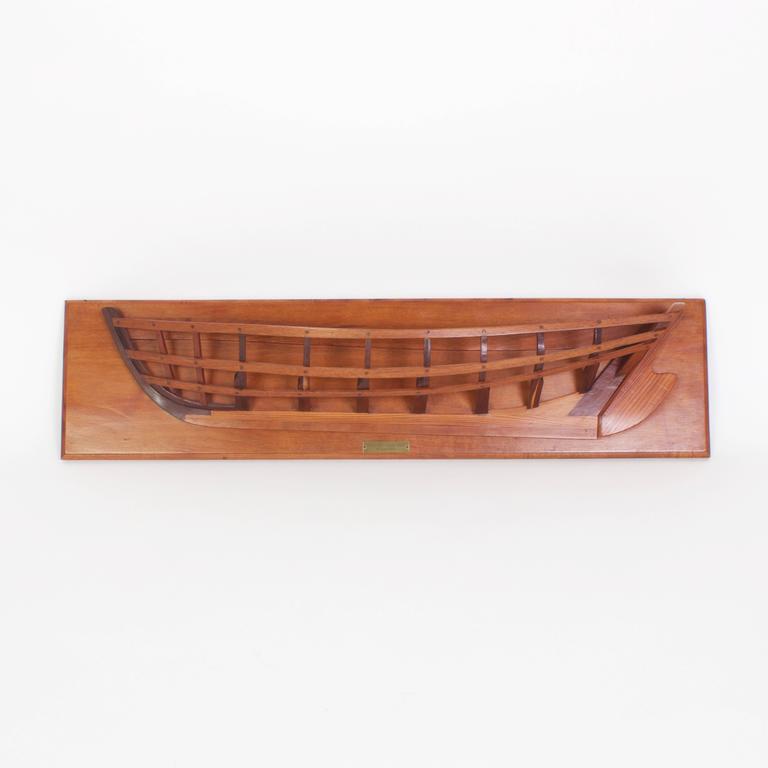Mahogany Half Hull Boat Model at 1stDibs
