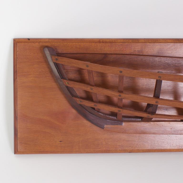 Mahogany Half Hull Boat Model at 1stDibs