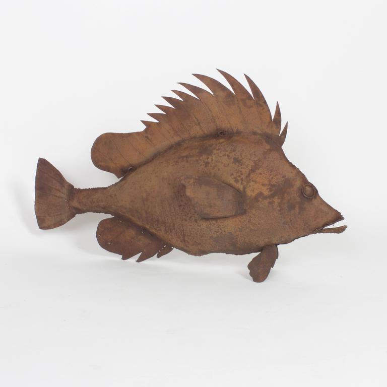 Metal Fish Sculpture For Sale at 1stDibs
