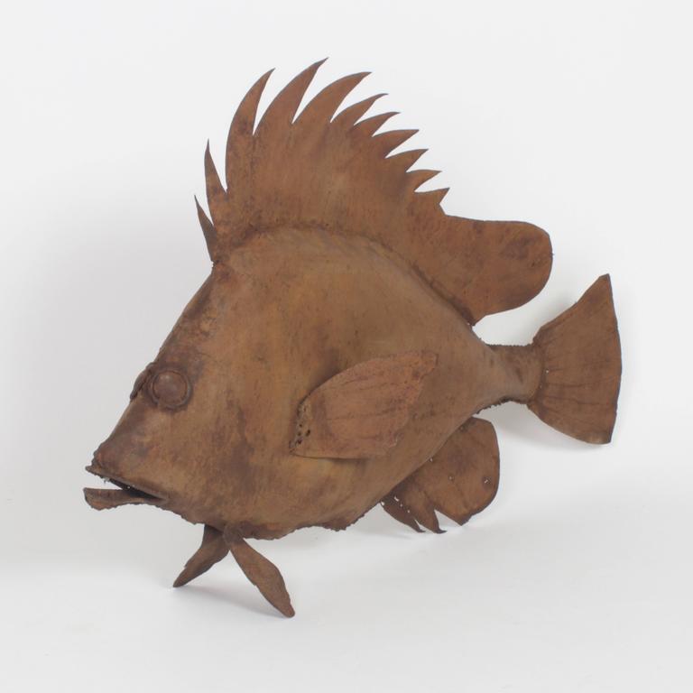 Metal Fish Sculpture For Sale at 1stDibs