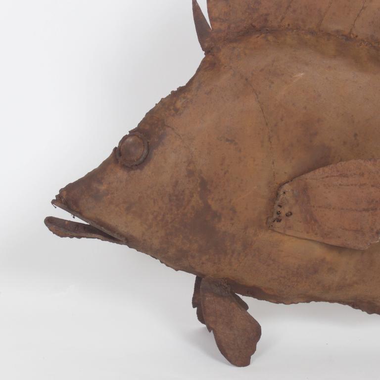 Metal Fish Sculpture For Sale at 1stDibs