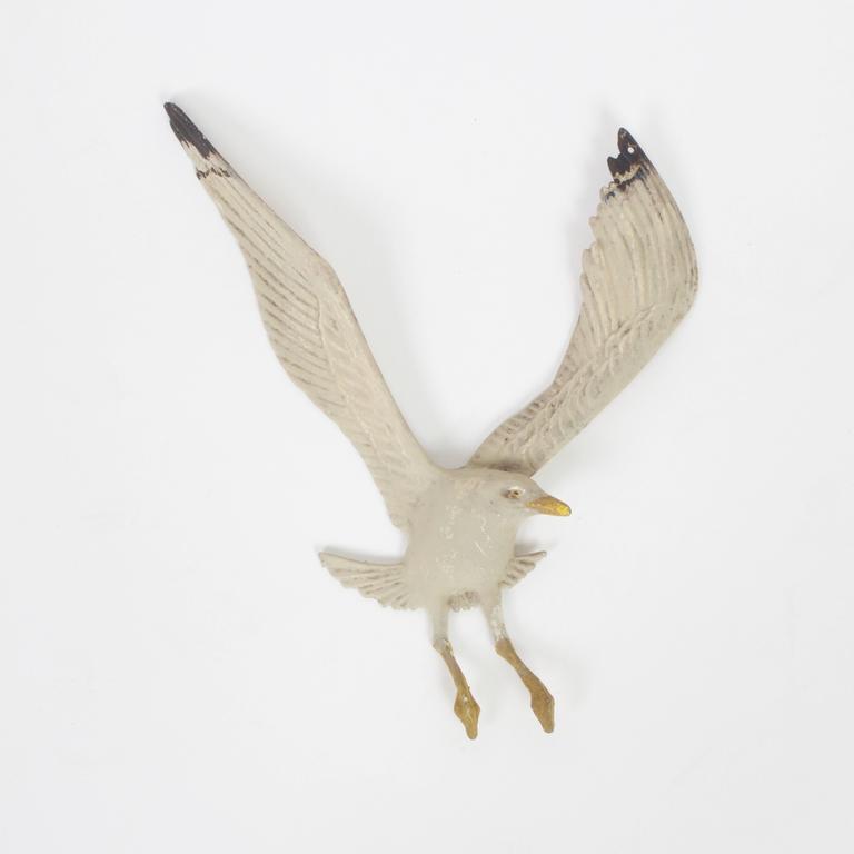 Group of Seven Cast Aluminium Painted Seagulls at 1stDibs