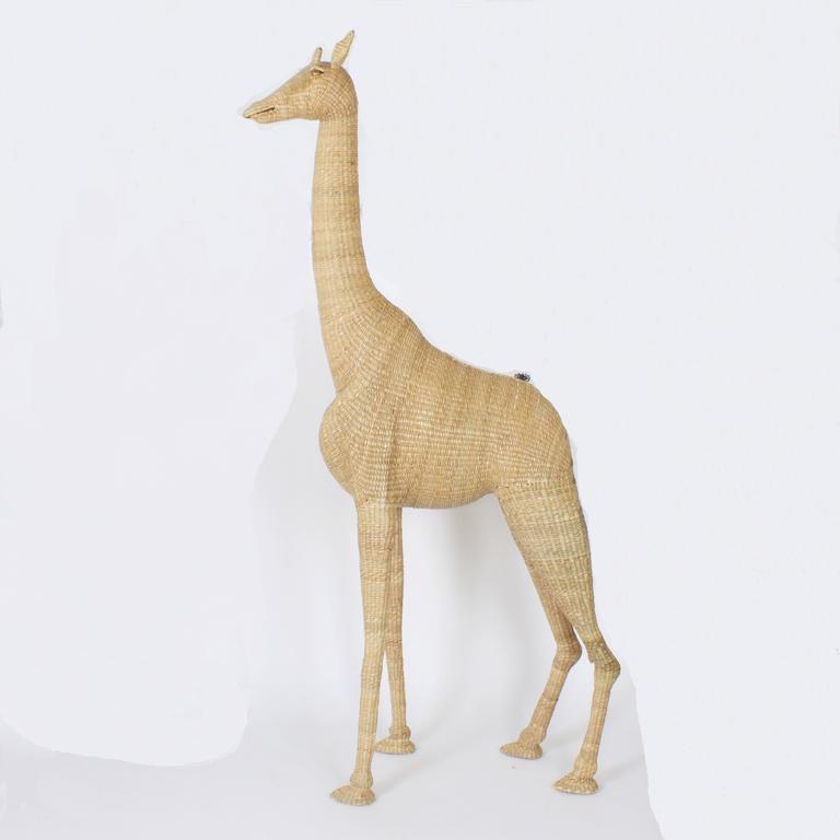 Lifesize Wicker Giraffe Bar by Mario Lopez Torres at 1stDibs