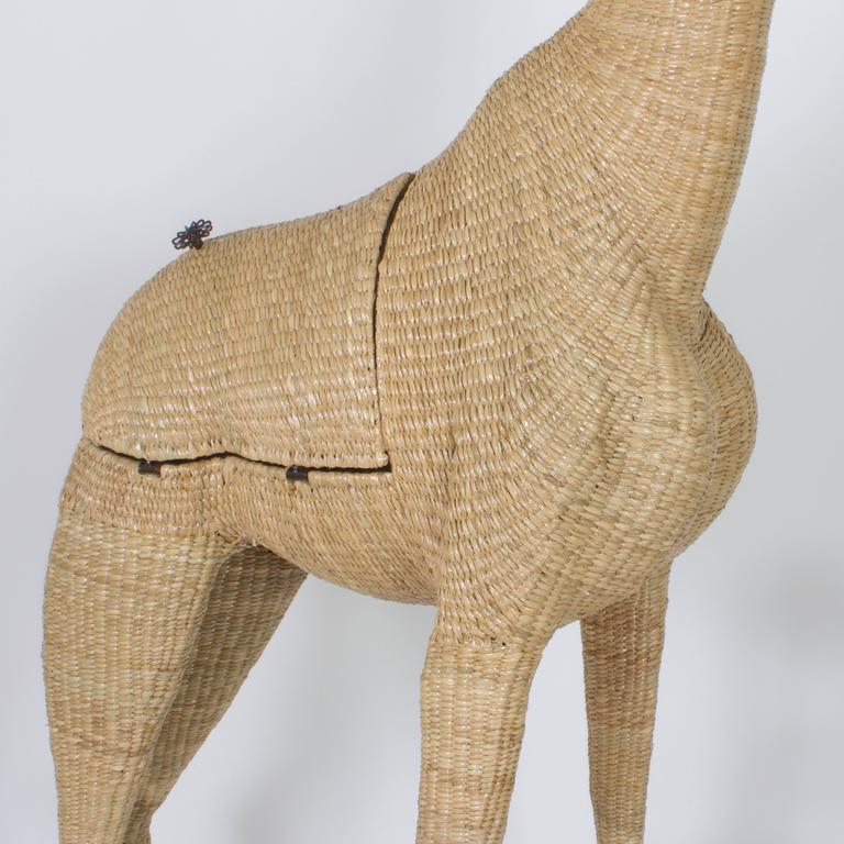 Lifesize Wicker Giraffe Bar by Mario Lopez Torres at 1stDibs
