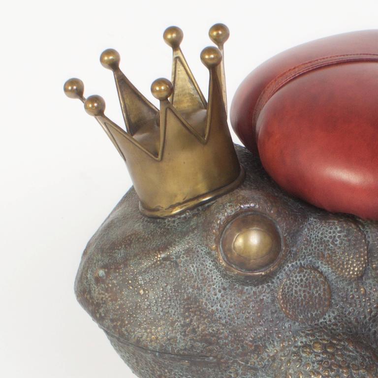 Vintage Cast Bronze Frog Toad Stool at 1stDibs | frog stool, frog ...