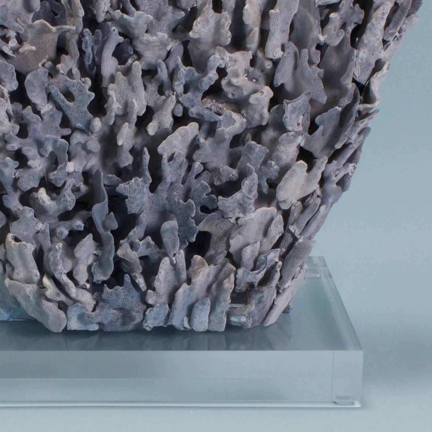 Large Modern Blue Coral Sculpture For Sale at 1stdibs