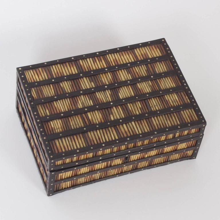 Antique Anglo-Indian Porcupine Quill Box at 1stDibs