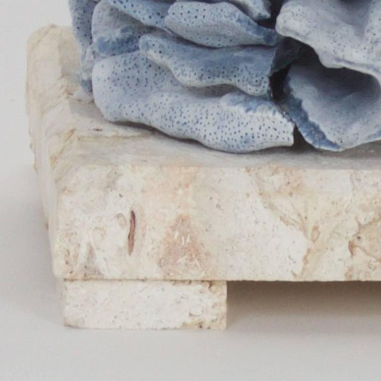 Inspired Pair of Blue and White Staghorn Coral Table Lamps at 1stDibs