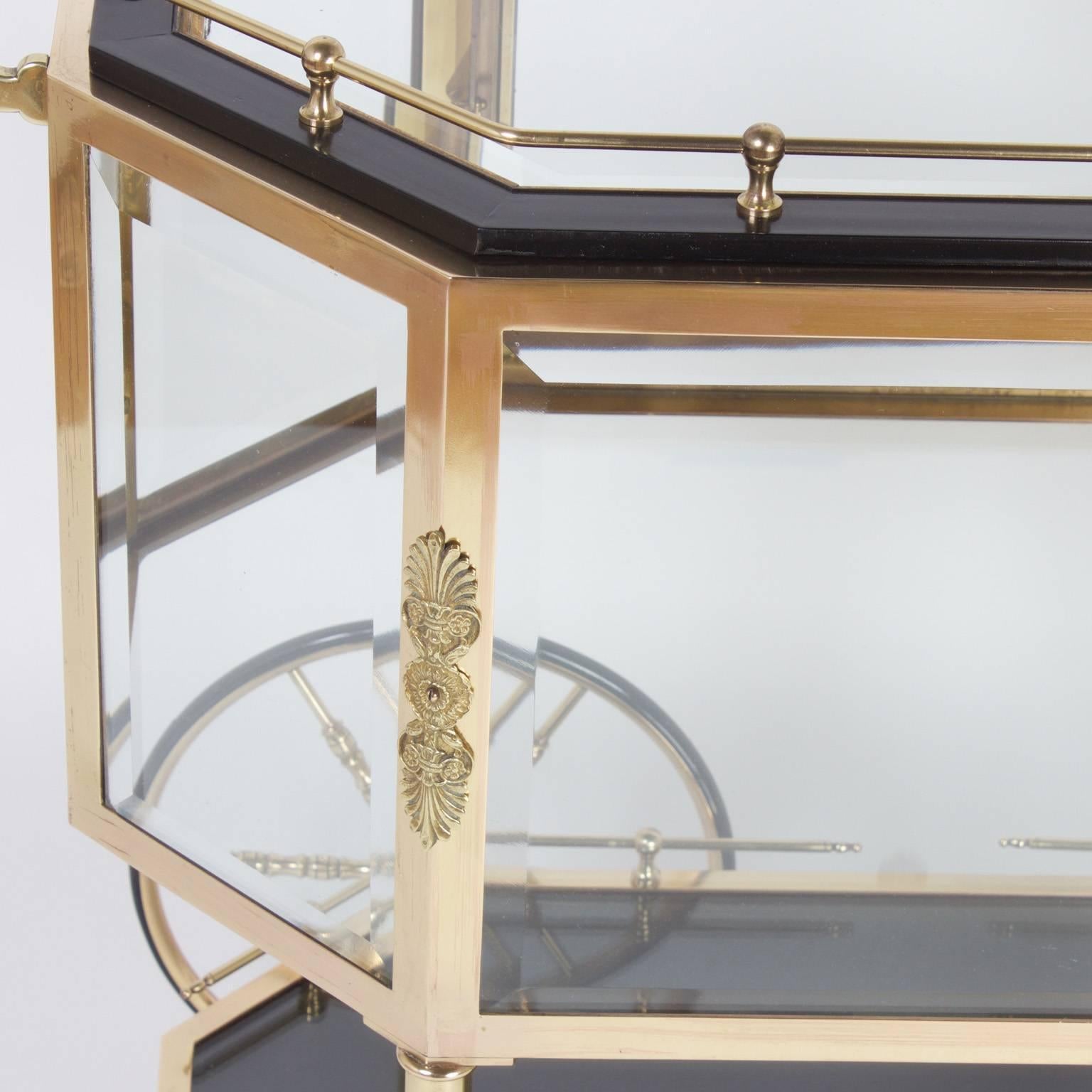 Chic Octagonal Brass Dessert Cart or Drinks Trolley at 1stDibs ...