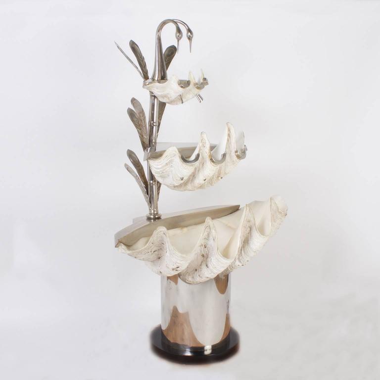 Exceptional Large Three-Tiered Clam Shell Water Fountain at 1stDibs ...