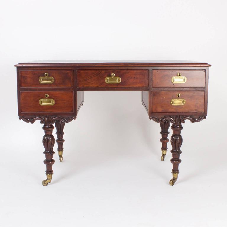 Rare Antique Irish Mahogany Desk at 1stDibs