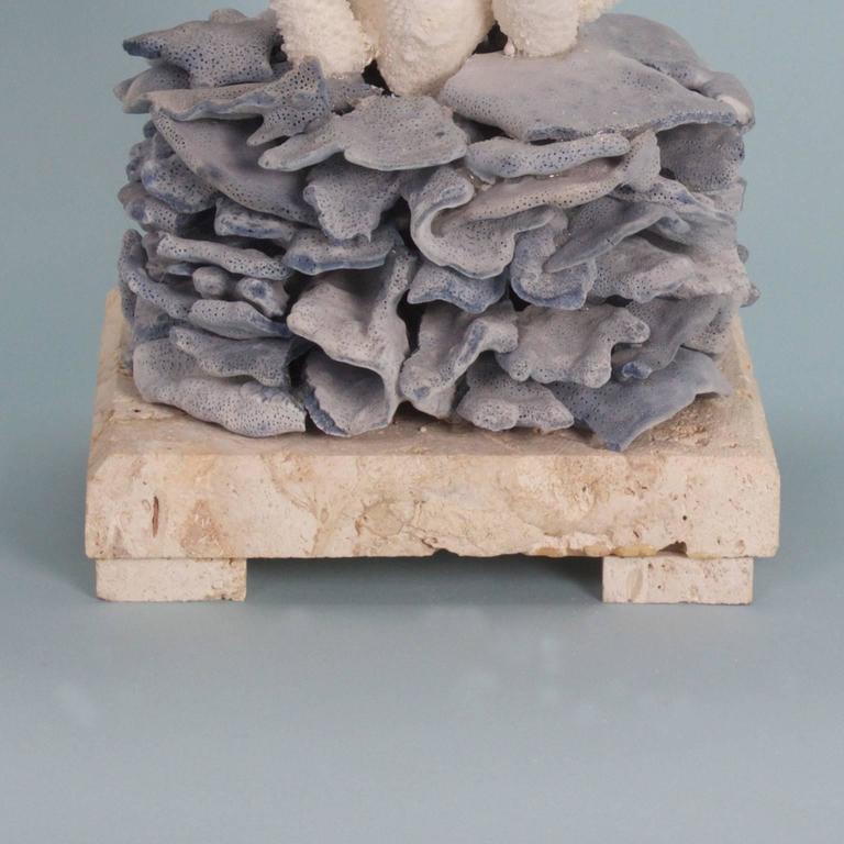Chic Staghorn and Blue Coral Table Lamp at 1stDibs