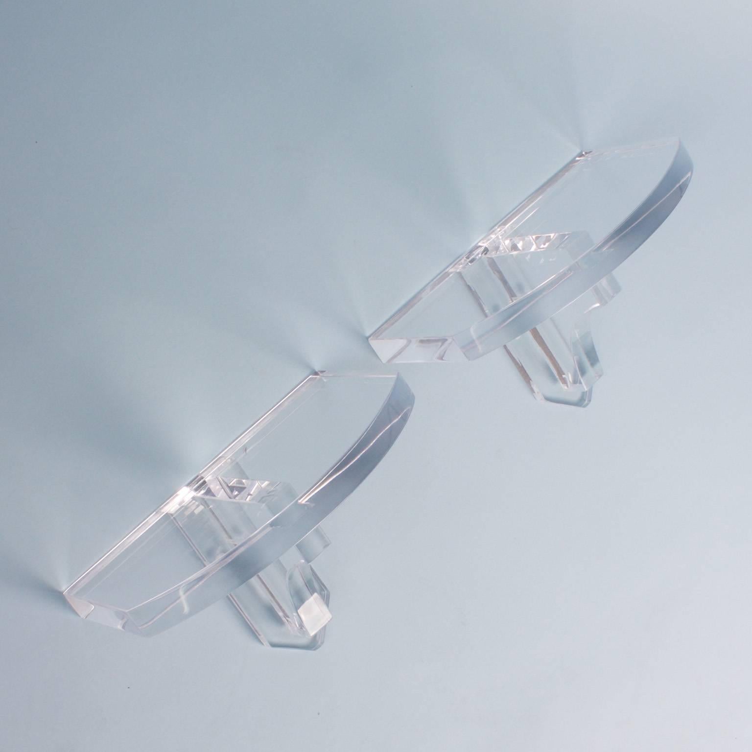 Pair of Lucite Wall Brackets at 1stDibs | lucite brackets, lucite wall ...