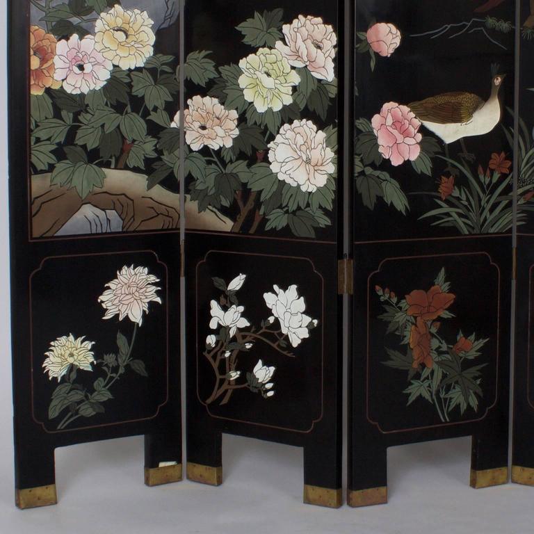 Mid-Century Six Panel Chinese Screen at 1stDibs