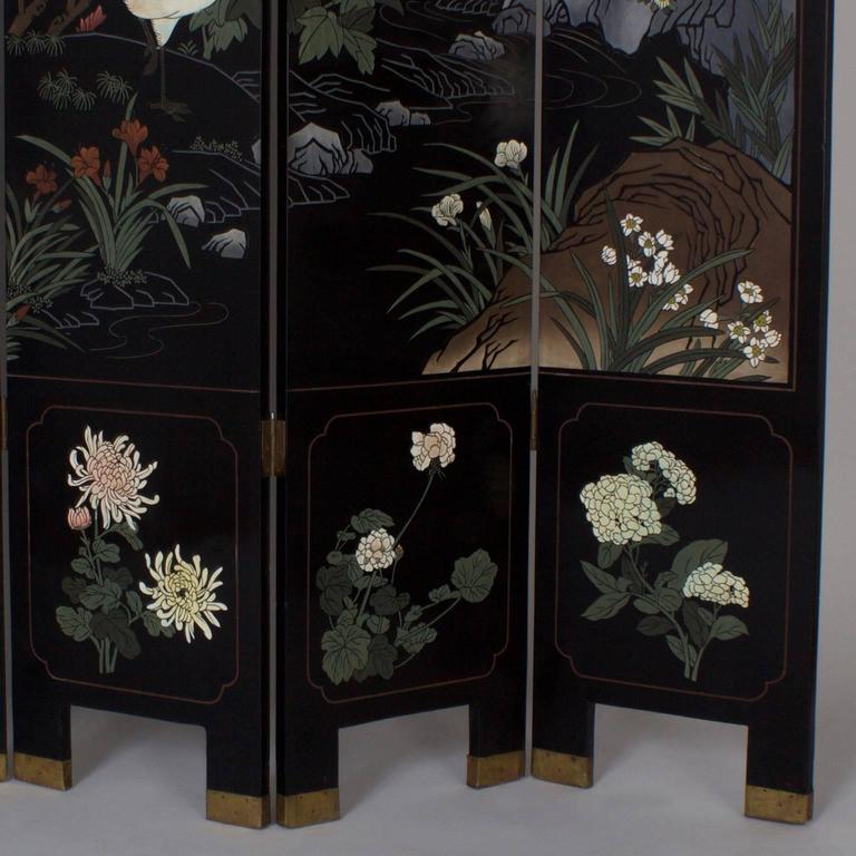 Mid-Century Six Panel Chinese Screen at 1stDibs