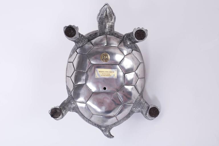 Mid-Century Pewter and Geode Turtle Sculpture at 1stDibs