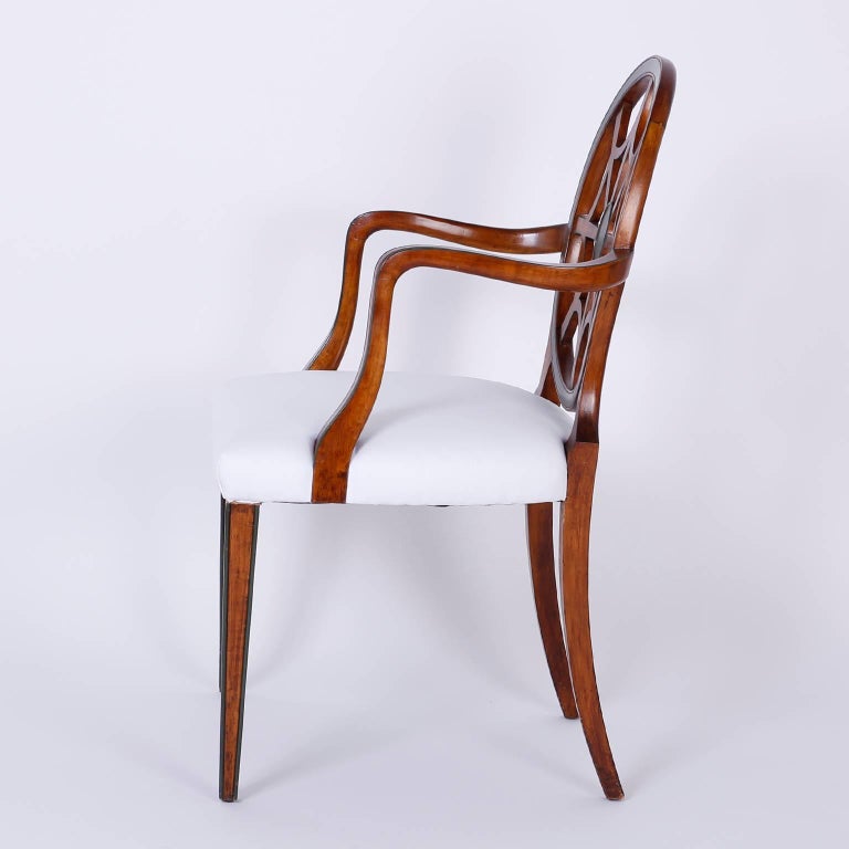 Set of 12 Mahogany Spider Back Dining Chairs at 1stDibs