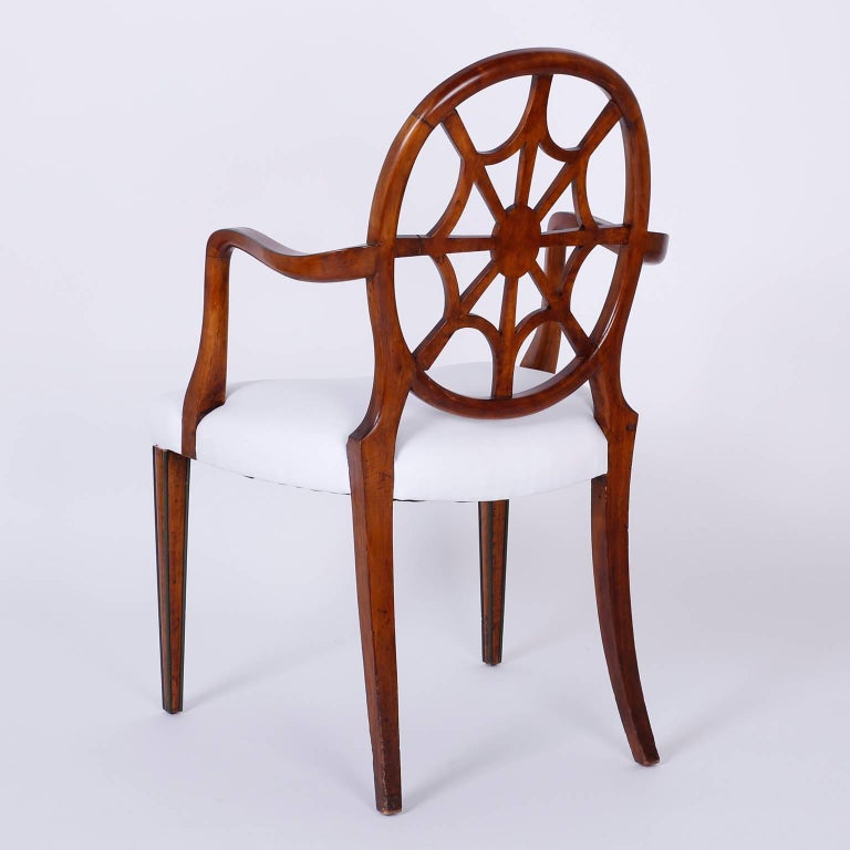 Set of 12 Mahogany Spider Back Dining Chairs at 1stDibs | spider back ...