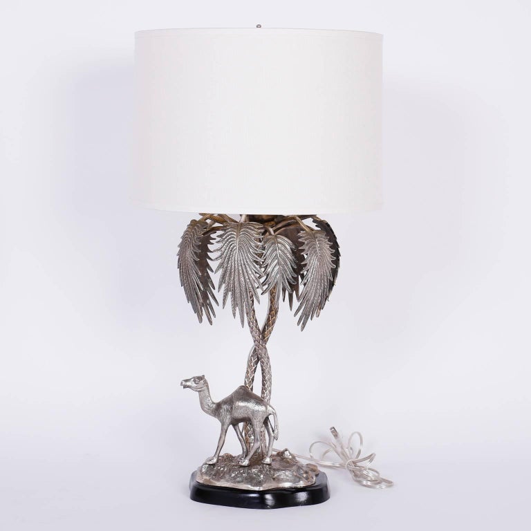 Pair of Vintage Palm Tree Table Lamps at 1stDibs