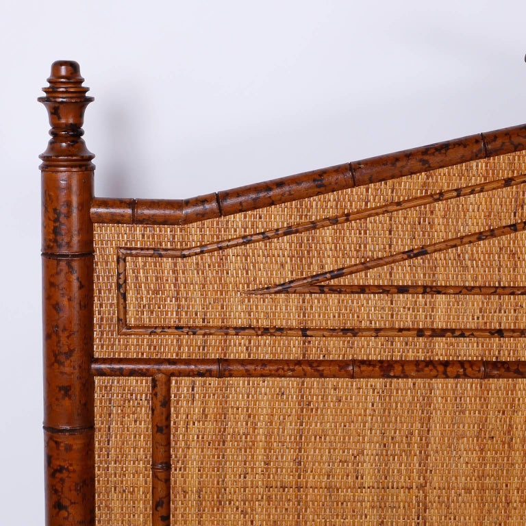 British Colonial Style Queen Size Bed Frame at 1stDibs