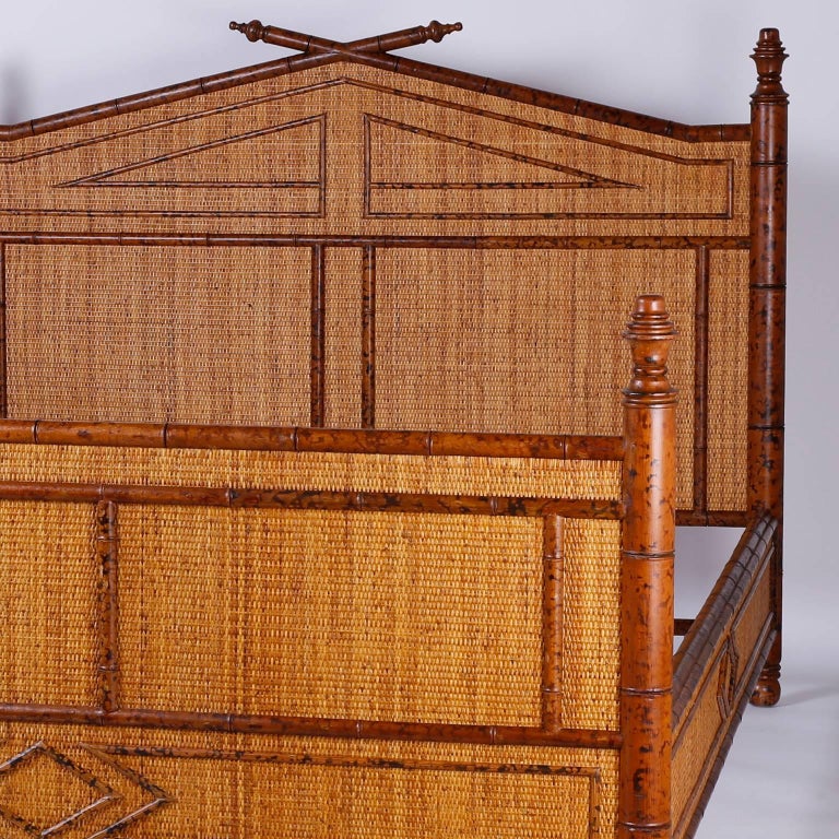 British Colonial Style Queen Size Bed Frame at 1stDibs