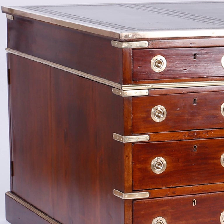 Antique Campaign Partners Desk at 1stDibs