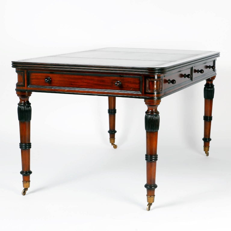 British Colonial Style Mahogany Desk or Writing Table at 1stDibs