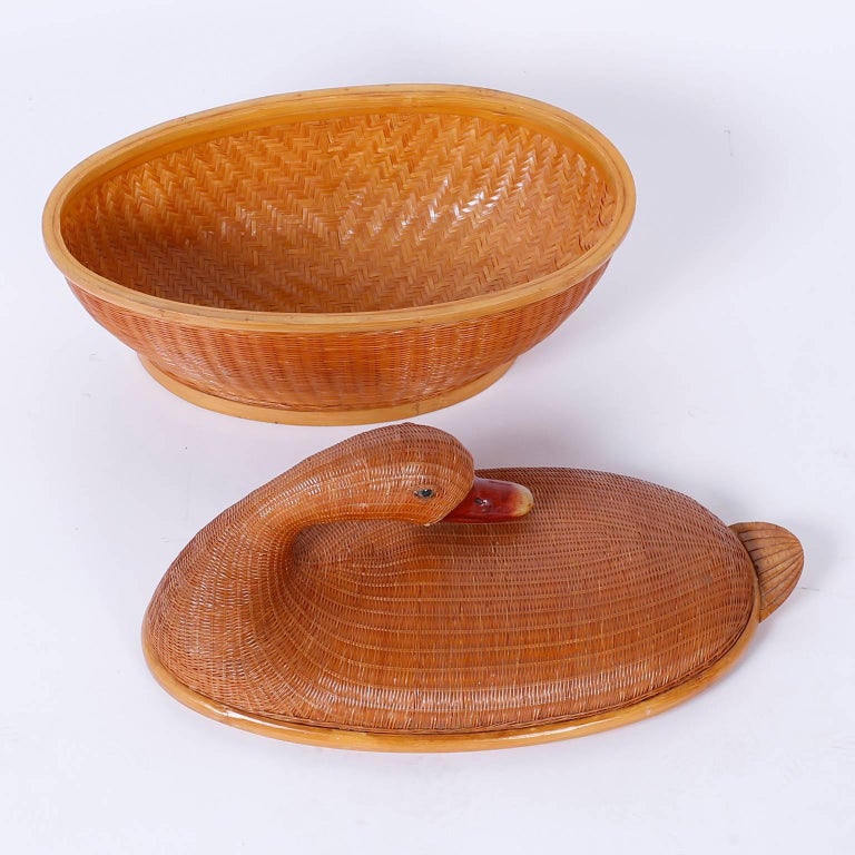 Wicker Duck Box at 1stDibs | vintage duck basket