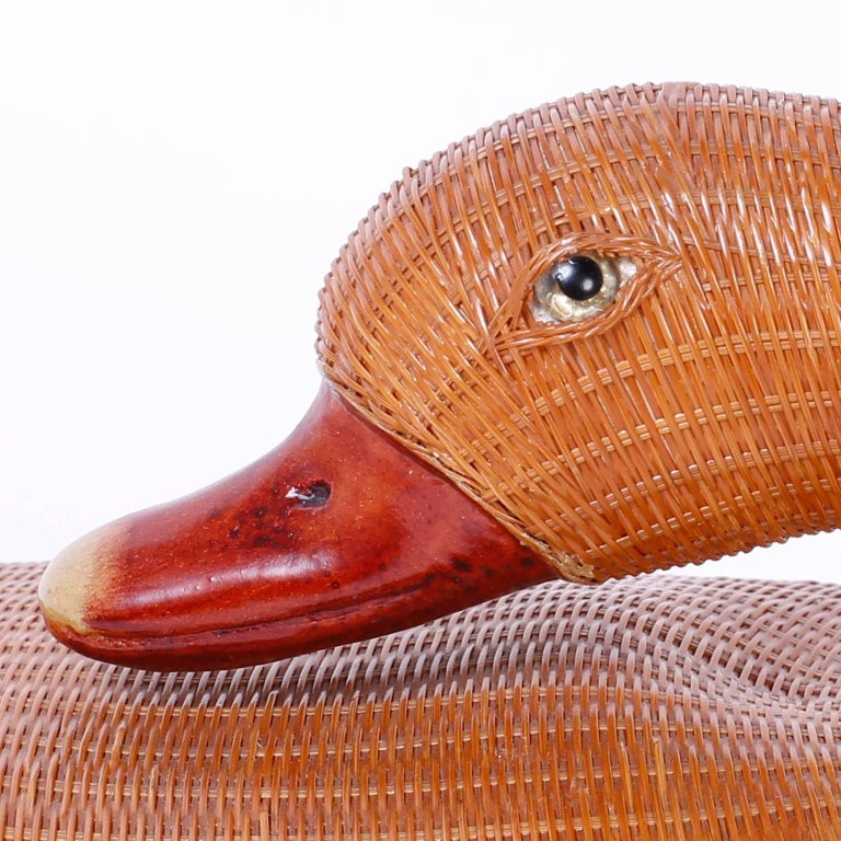 Wicker Duck Box at 1stDibs | vintage duck basket