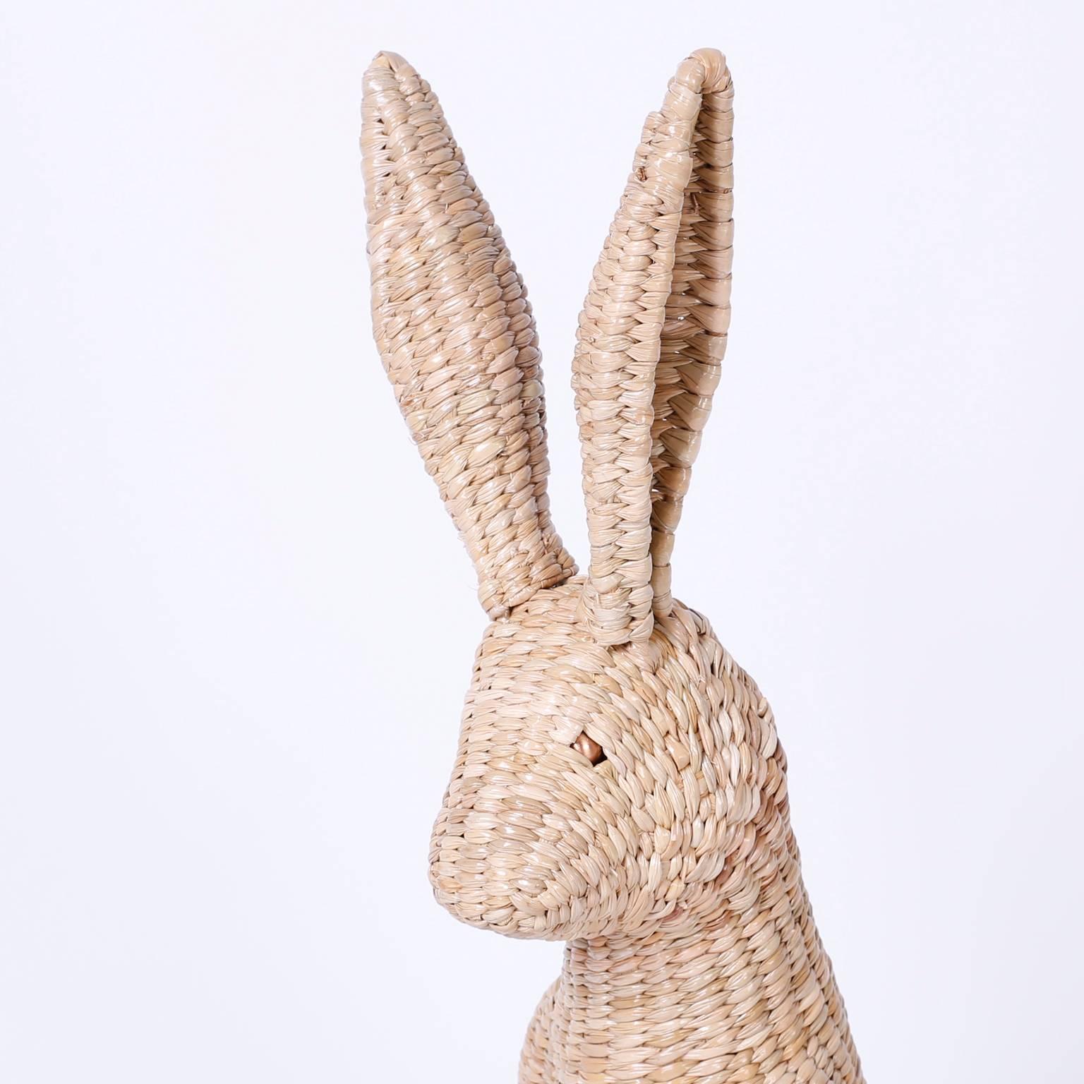 Wicker Mario Torres Rabbit at 1stDibs | rabbit mario
